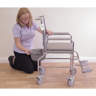NRS Healthcare Height Adjustable Wheeled Commode | Wayfair.co.uk